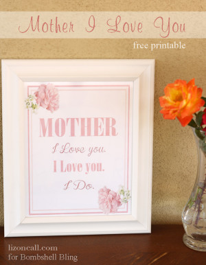 Free Printable Hand Lettered Mother’s Day Card