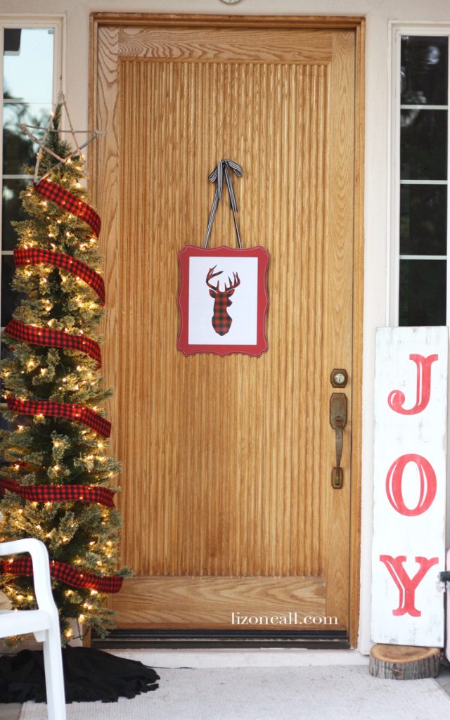 Free Printable Buffalo Check Deer Silhouette
