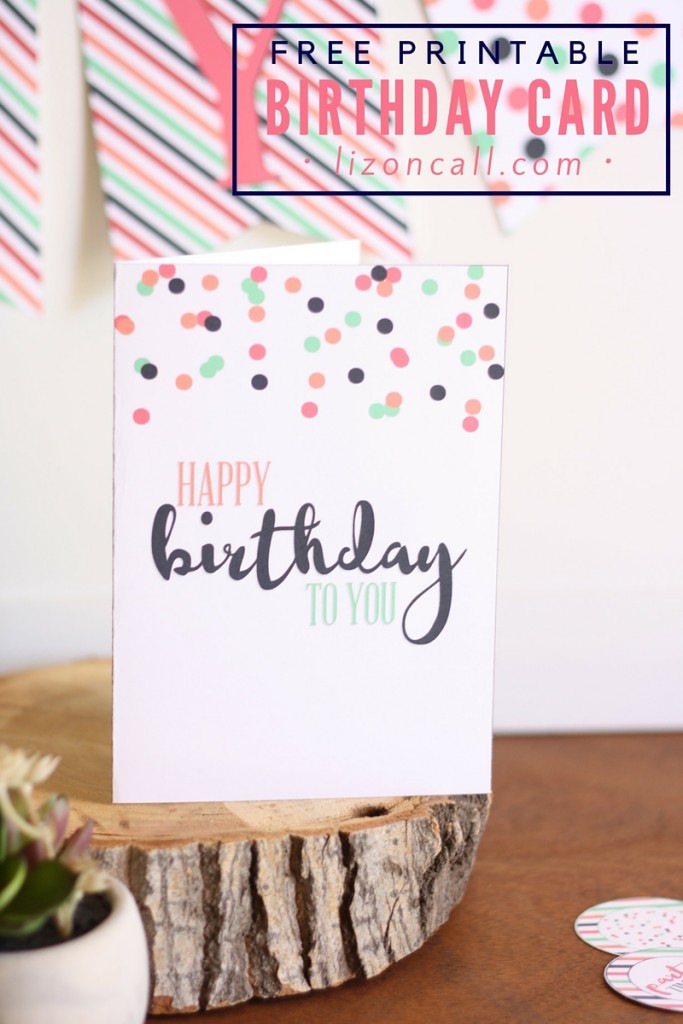 Free Printable Birthday Card and A Giveaway