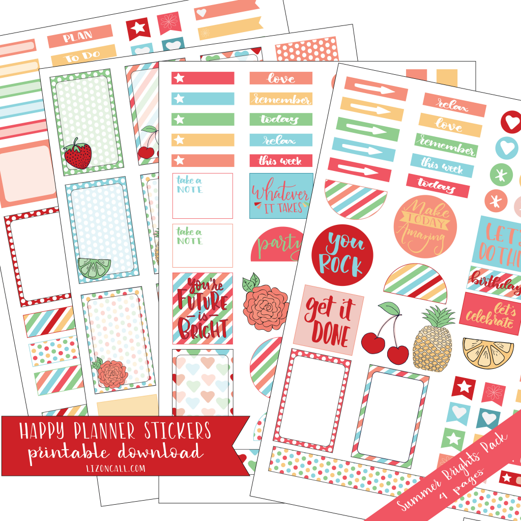 Hand Lettered Planner Stickers | Print & Cut