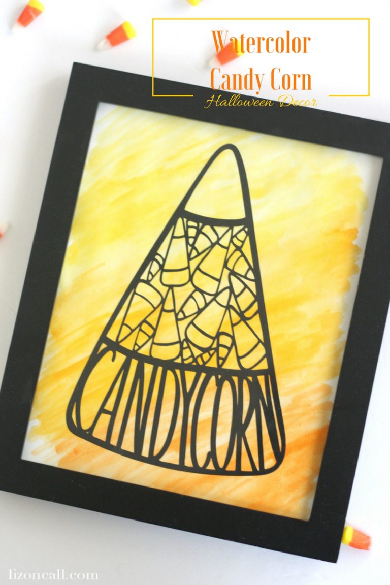 Watercolored Candy Corn Halloween Decor