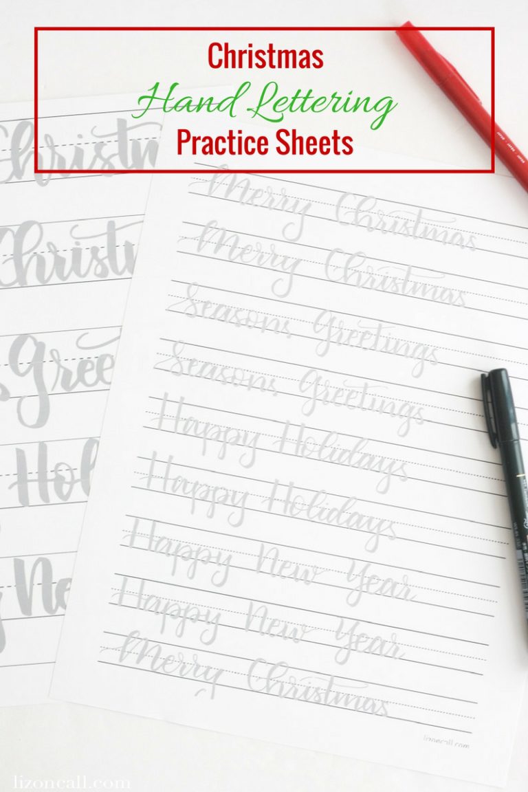 Christmas Hand Lettering Practice Sheets