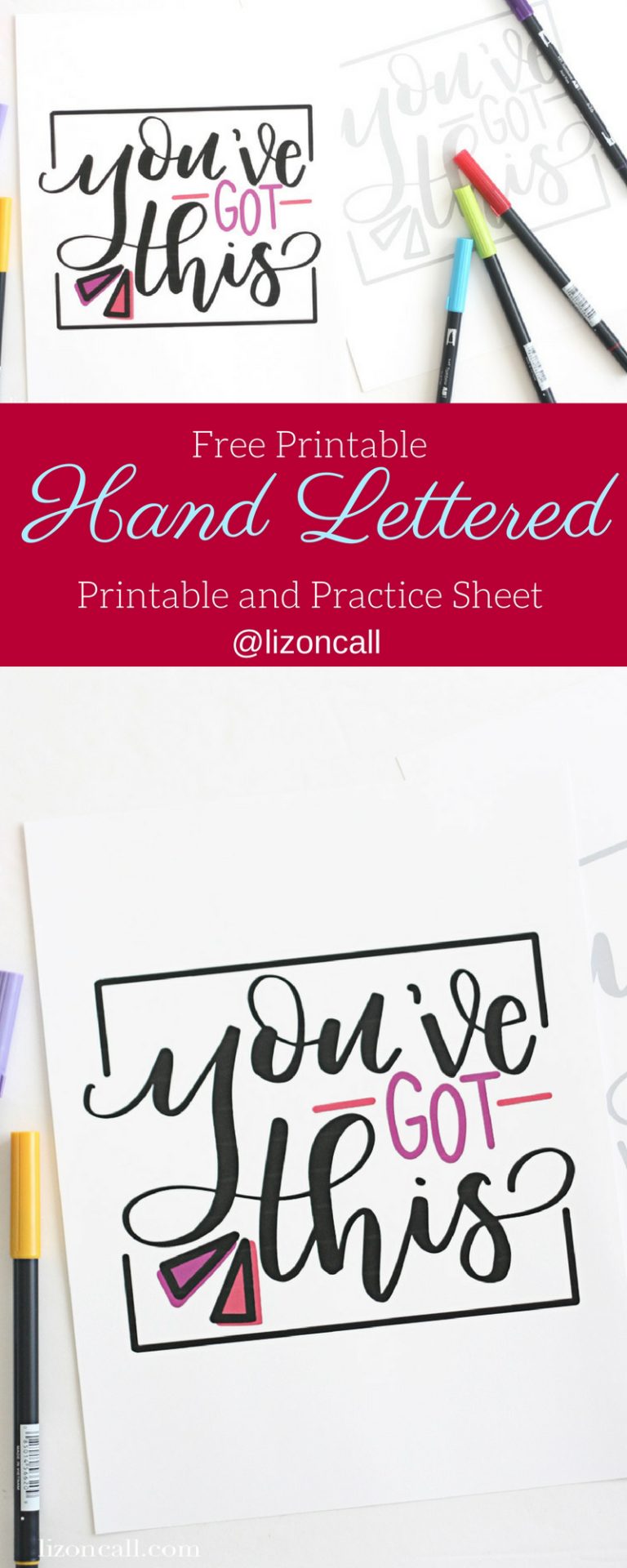 You’ve Got This Hand Lettered Printable and Practice Sheet
