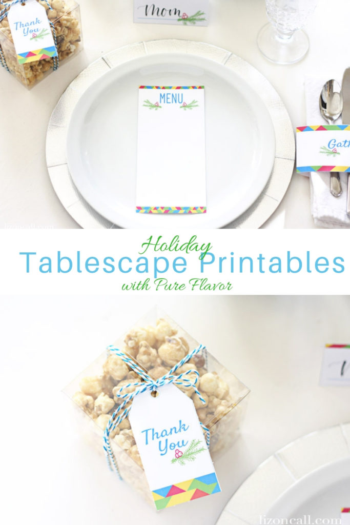 Free Holiday Tablescape Printables with Pure Flavor