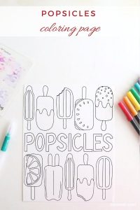 Free Popsicle Coloring Page