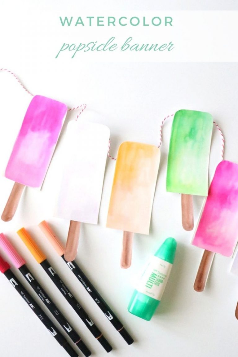 DIY Popsicle Banner for Summer